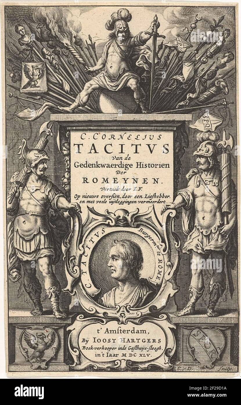 God Mars Tront on column with war bounce and portrait of Publius ...