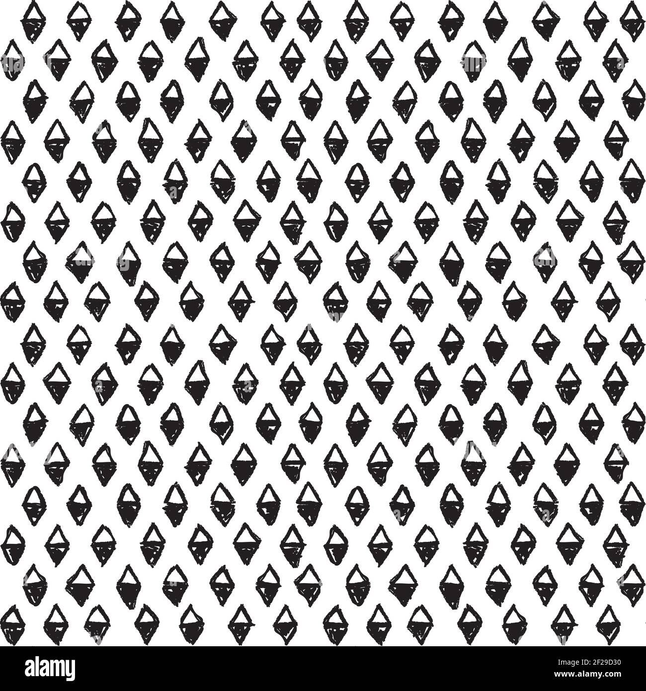 Hand drawn pattern with triangles Cut Out Stock Images & Pictures - Alamy