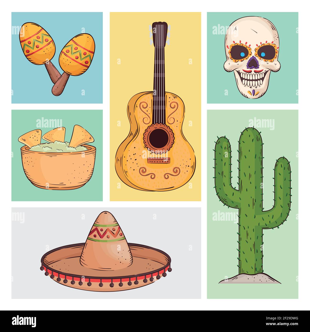 mexican party icons Stock Vector Image & Art - Alamy
