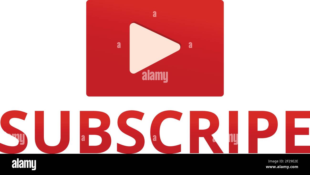 Subscribe video icon. Cartoon of subscribe video vector icon for web ...