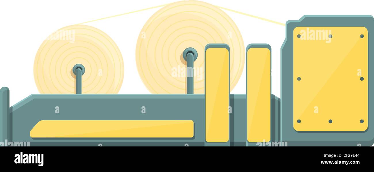 Technology paper production icon. Cartoon of technology paper ...
