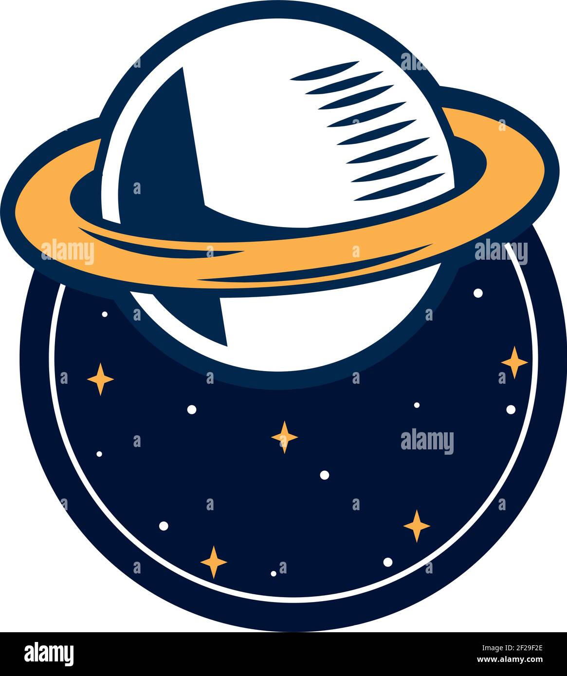space badge with saturn planet Stock Vector Image & Art - Alamy