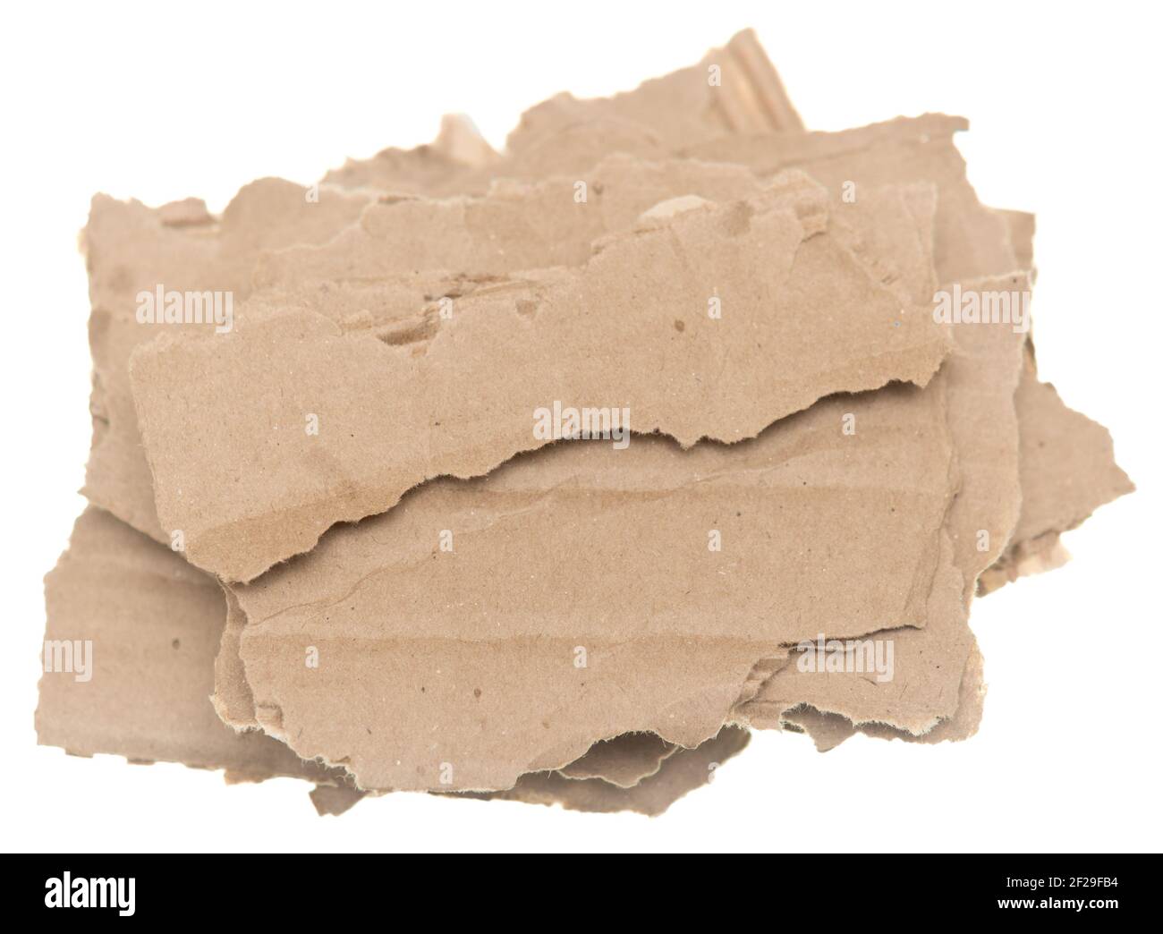 Pieces of cardboard isolated on white background Stock Photo - Alamy