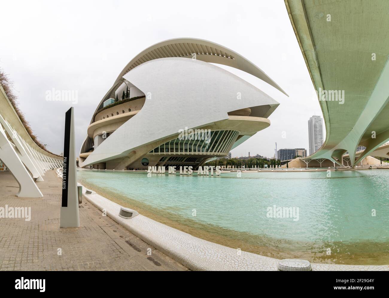 Valencia, Spain - 3 March, 2021: view of the opera house in the City of ...