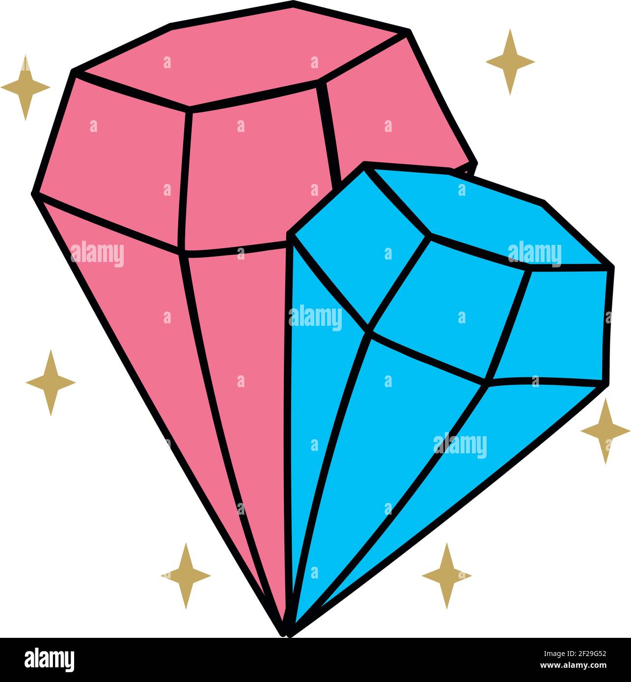 pink and blue diamonds icon Stock Vector Image & Art - Alamy