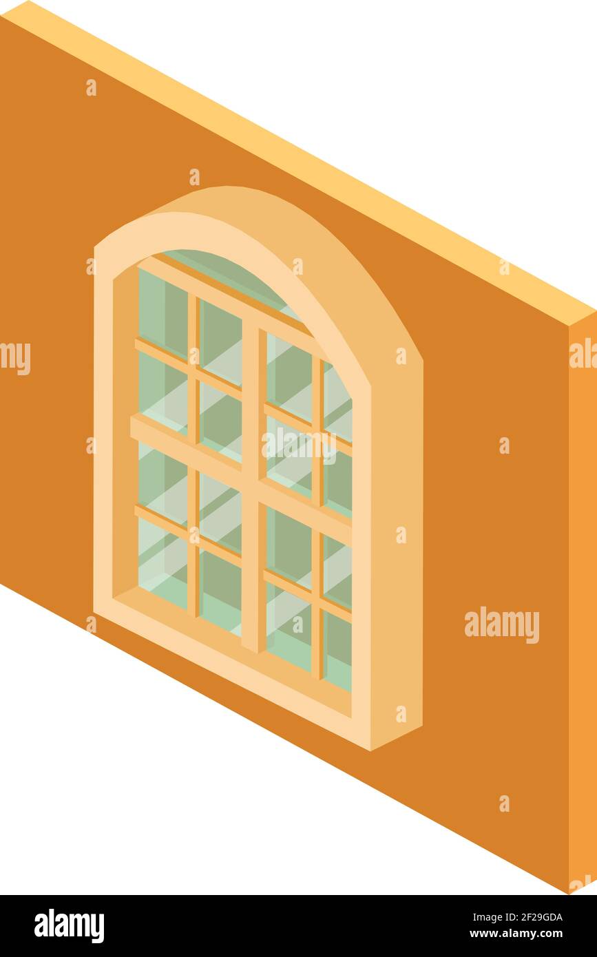 Restaurant window icon. Isometric illustration of restaurant window ...
