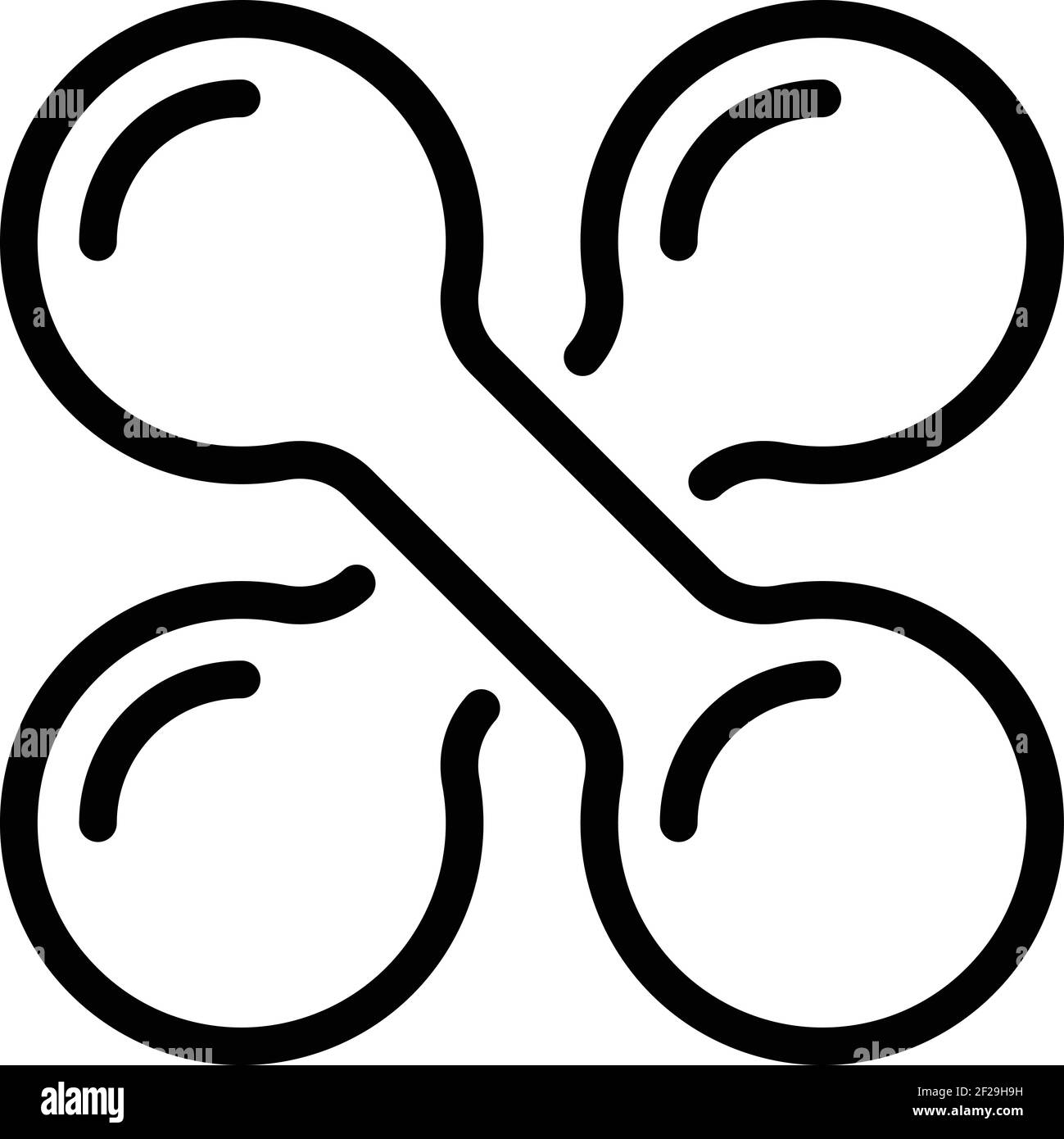 Dumbbells icon. Outline dumbbells vector icon for web design isolated on white background Stock ...