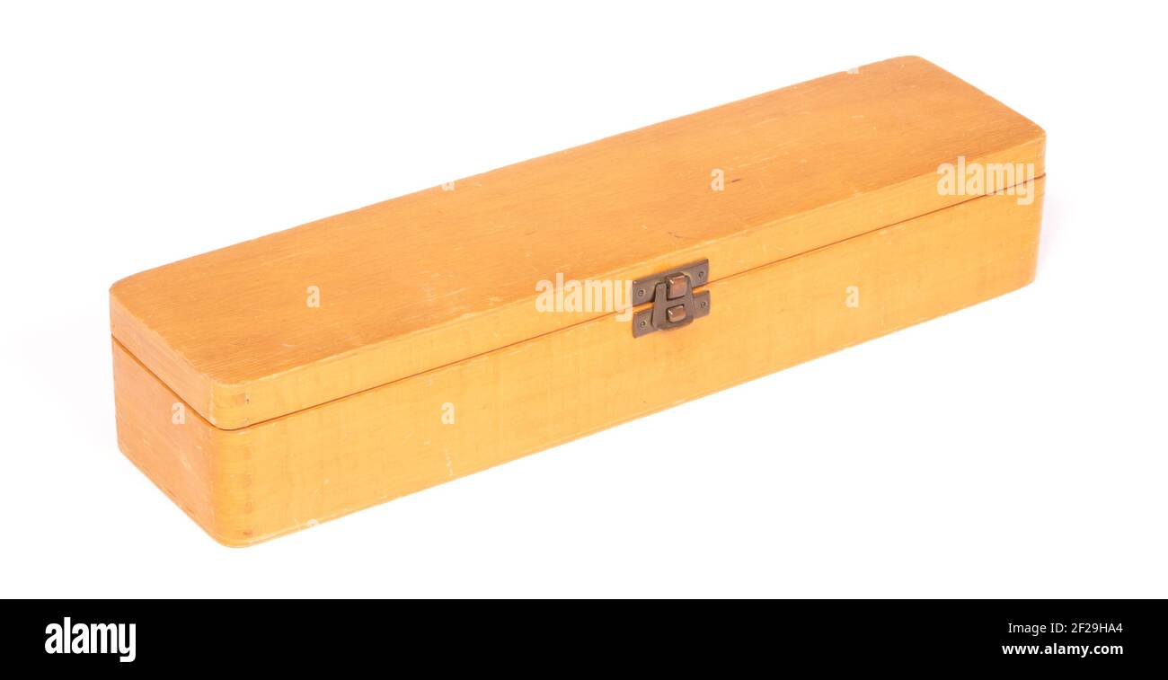 Old wood box, isolated on white background Stock Photo - Alamy