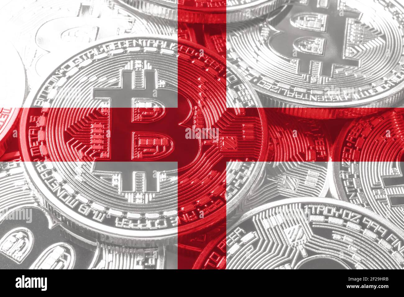 England bitcoin flag, national flag cryptocurrency concept black ...