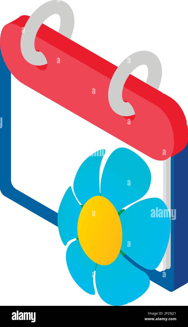 Summer calendar icon. Isometric illustration of summer calendar vector ...