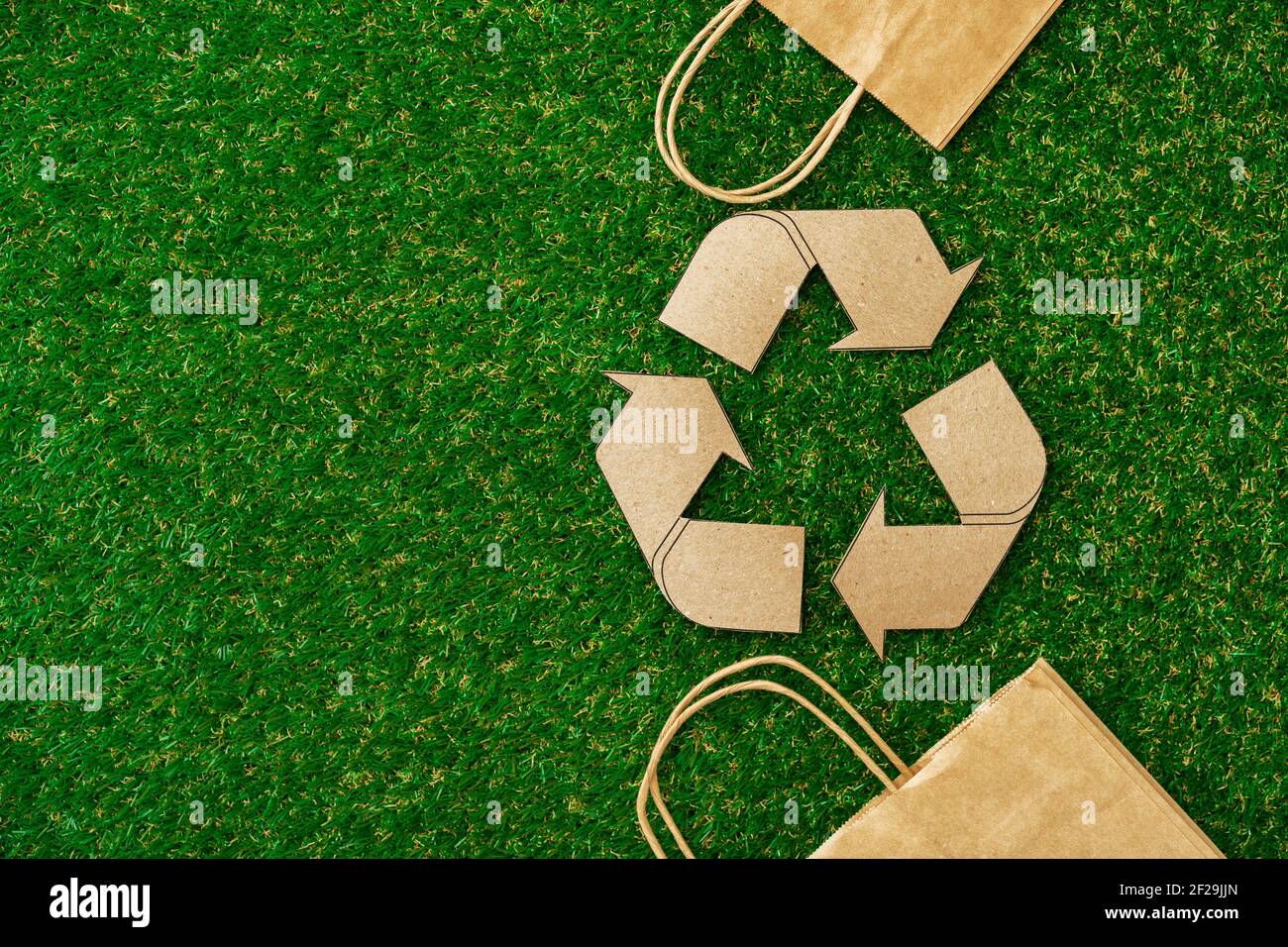Craft paper eco bag, eco-friendly concept of consumption Stock Photo ...