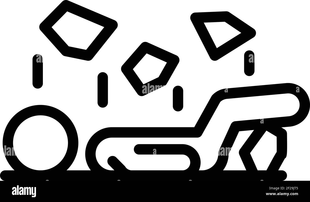 Office careless person icon. Outline office careless person vector icon ...