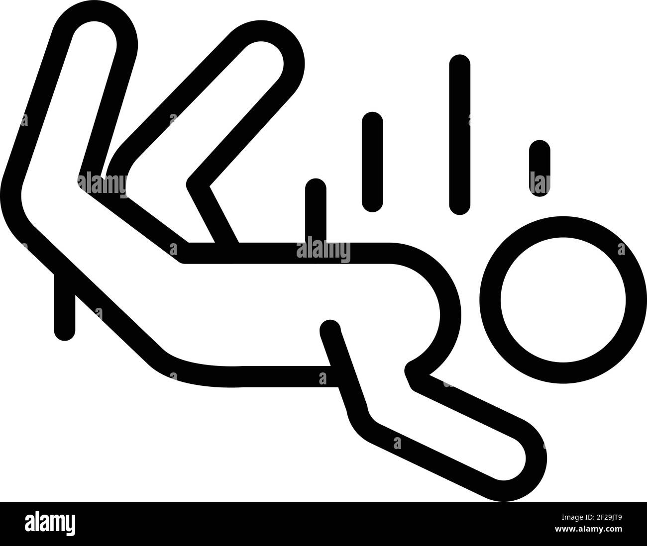 Falling person icon. Outline falling person vector icon for web design ...