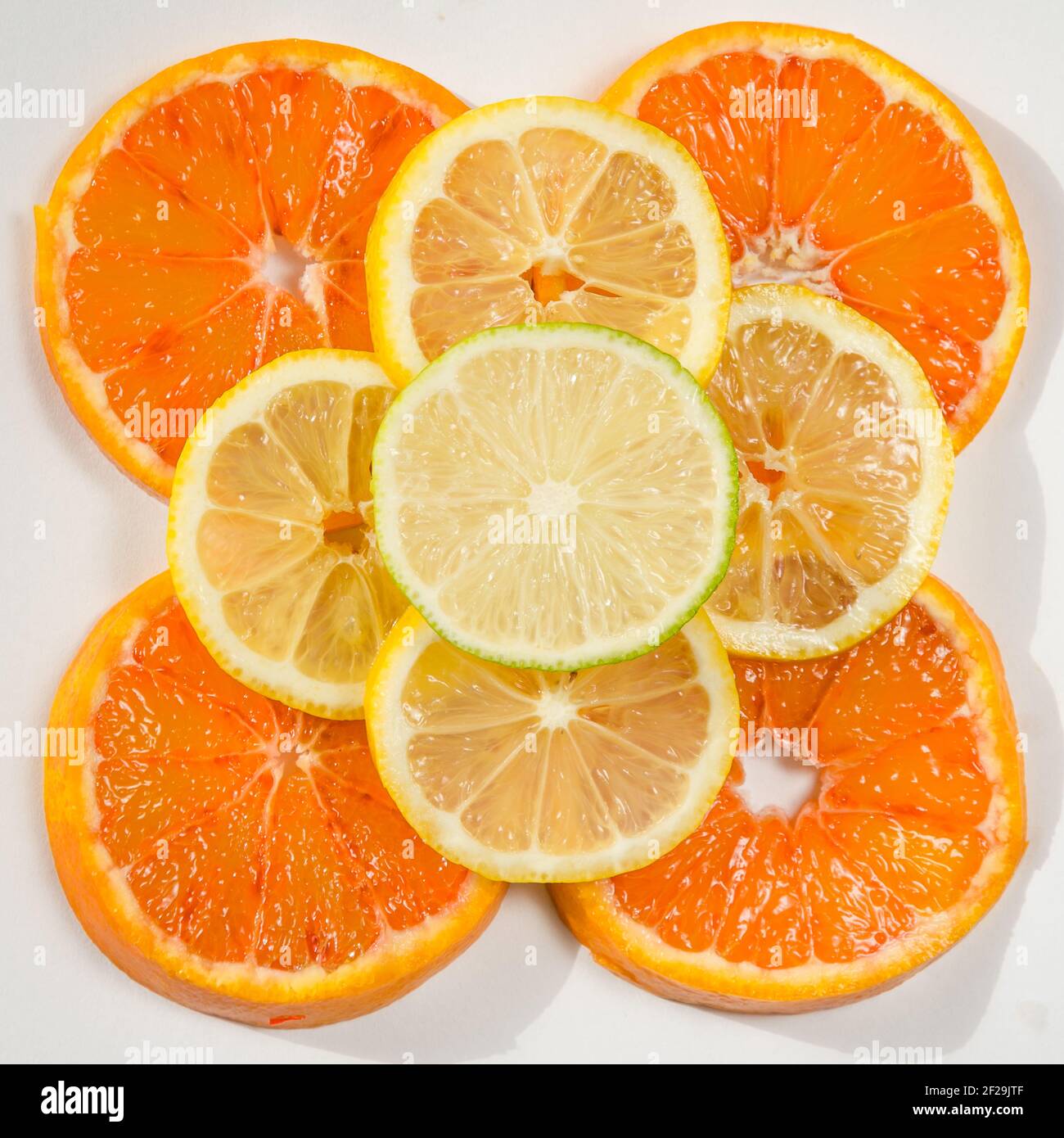 detail orange, lemon, lime slices image retro filtered effect Stock Photo - Alamy