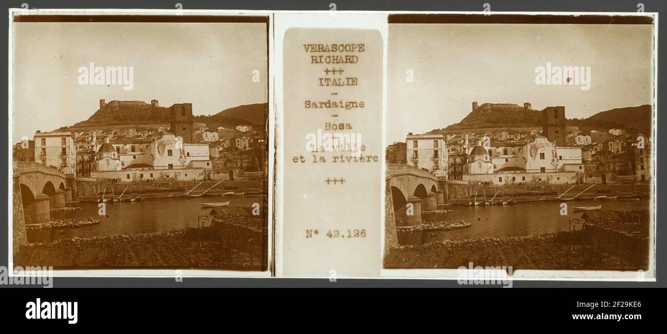 Italy - Sardinia - Bosa - The city and the river Stock Photo - Alamy