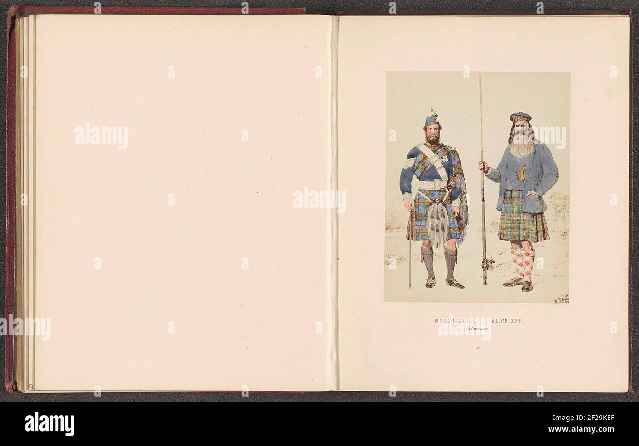 Photo production of a drawing of portraits of Donald Macbeath and ...
