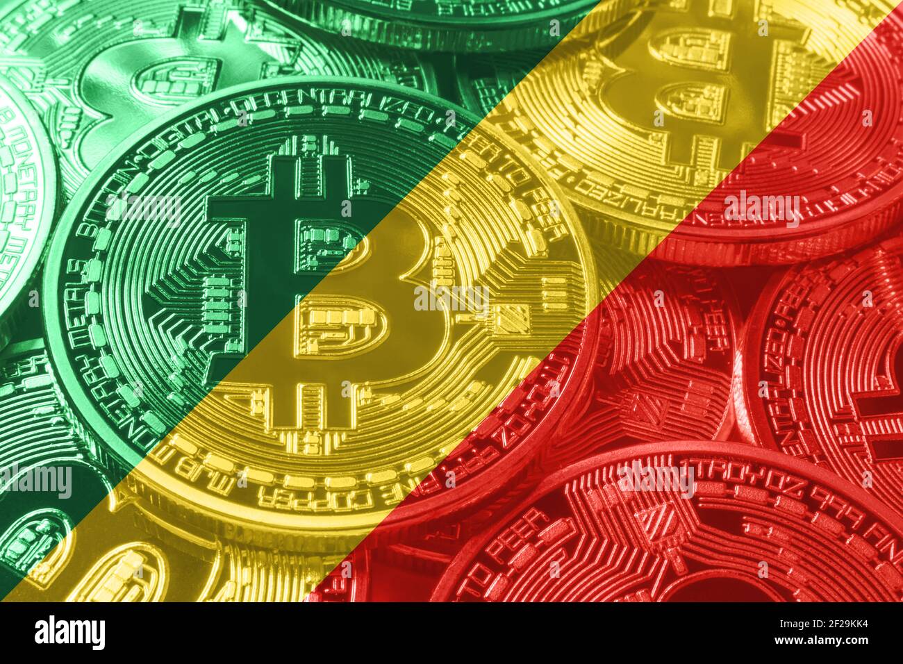Republic of the Congo bitcoin flag, national flag cryptocurrency ...