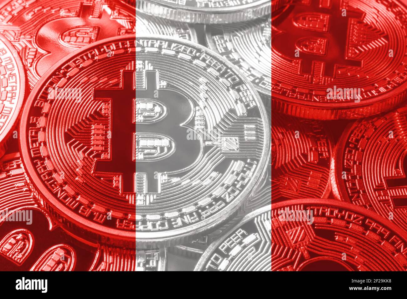 Peru bitcoin flag, national flag cryptocurrency concept black ...