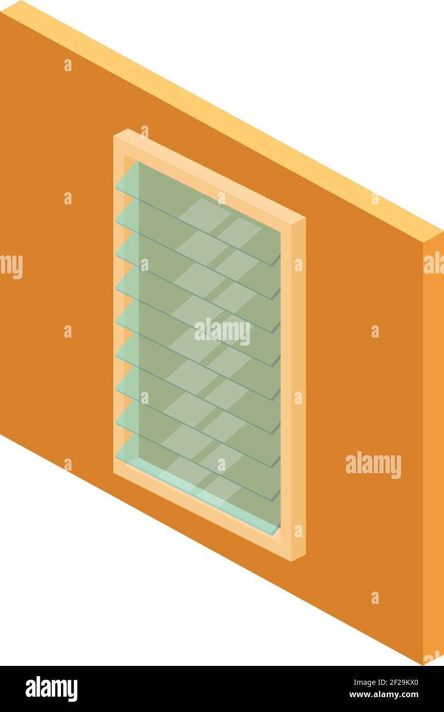 Window blinds icon. Isometric illustration of window blinds vector icon ...
