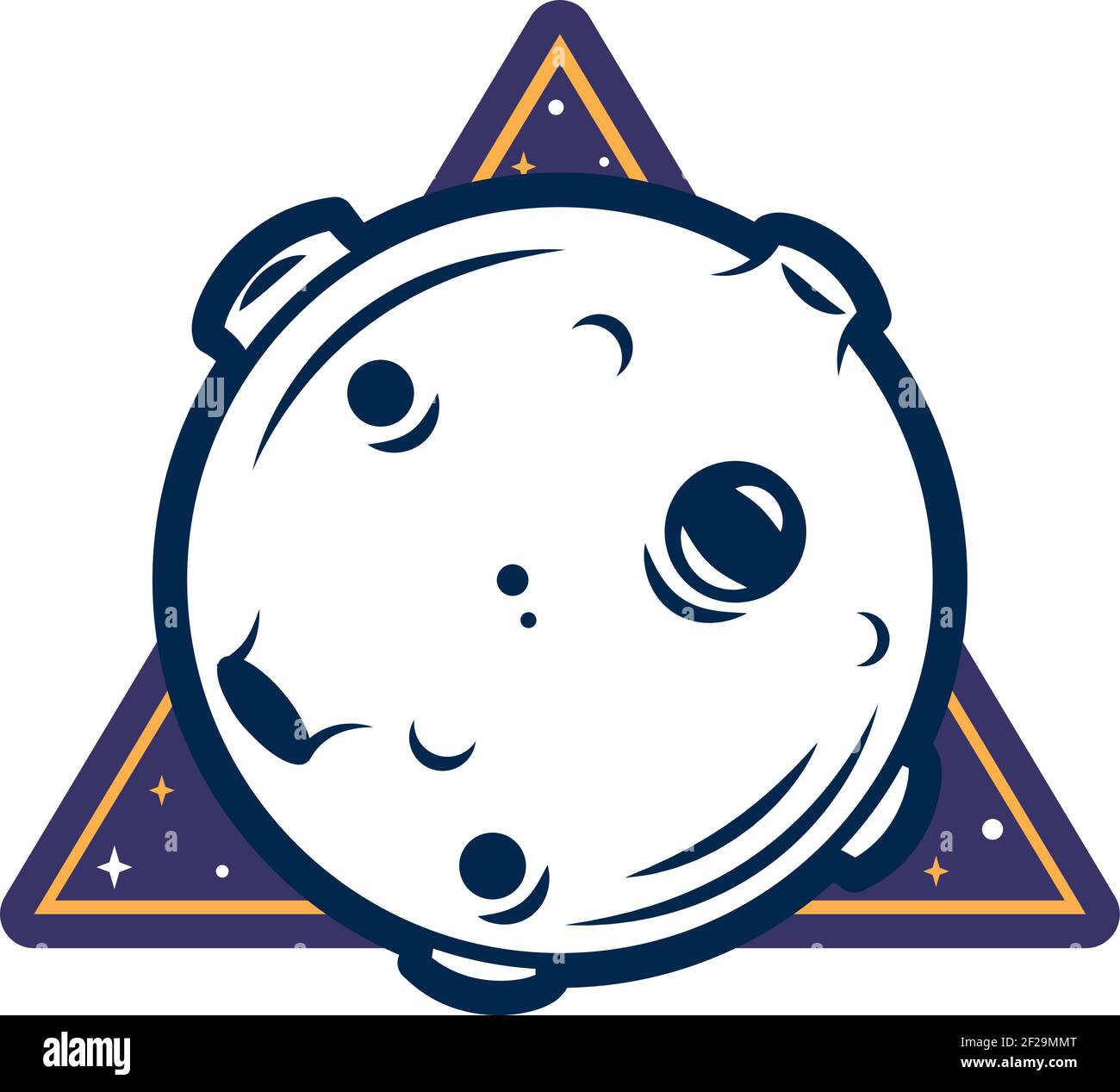 space badge with moon icon Stock Vector Image & Art - Alamy
