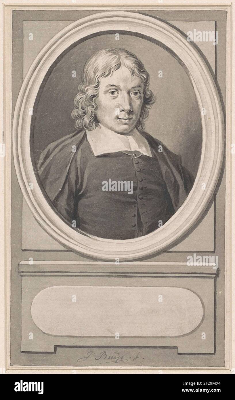 Portrait of Jan van der Heyden.design for a print Stock Photo - Alamy