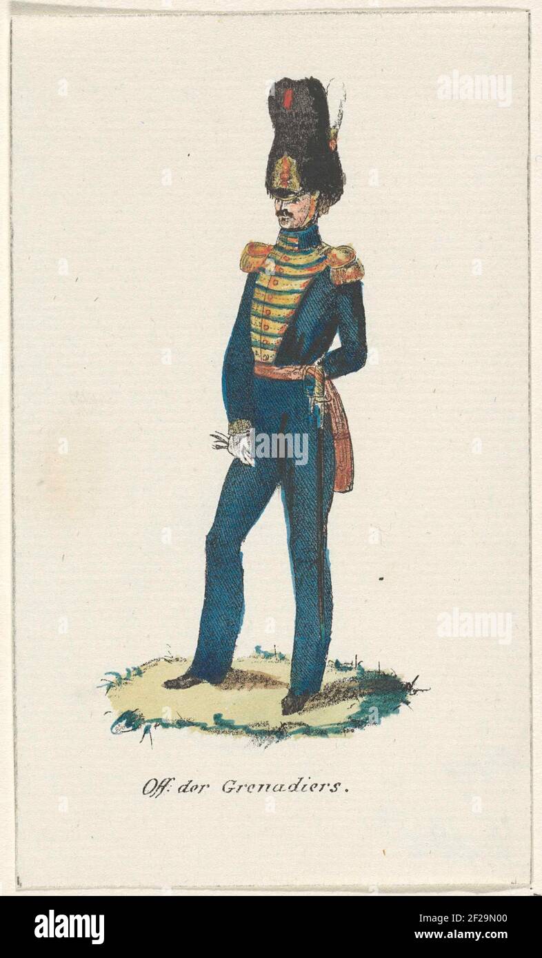 Officier van de grenadiers; Off. der Grenadiers; 21 platen van ...