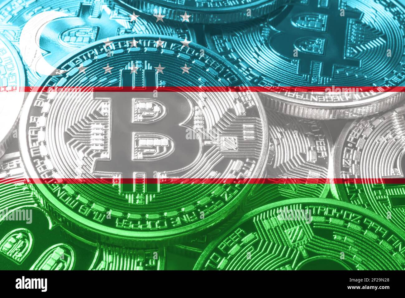 Uzbekistan bitcoin flag, national flag cryptocurrency concept black ...