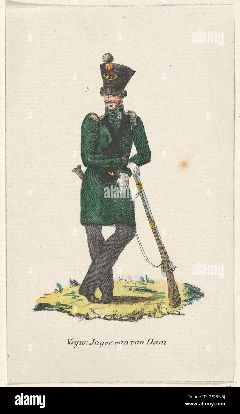 Voluntary hunters from Van Dam; Vrijw: Hunter van Dam; 21 plates of ...
