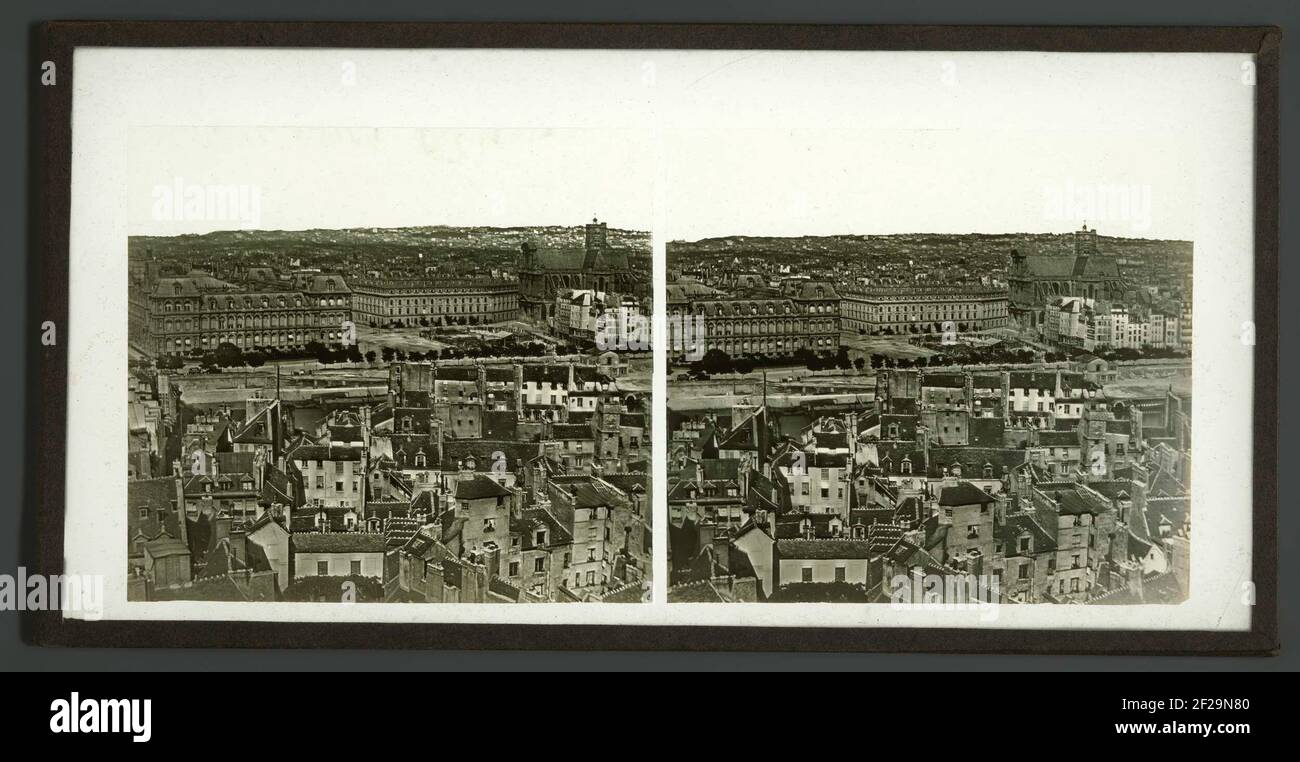 France, Paris, Bird flight Panorama Stock Photo - Alamy