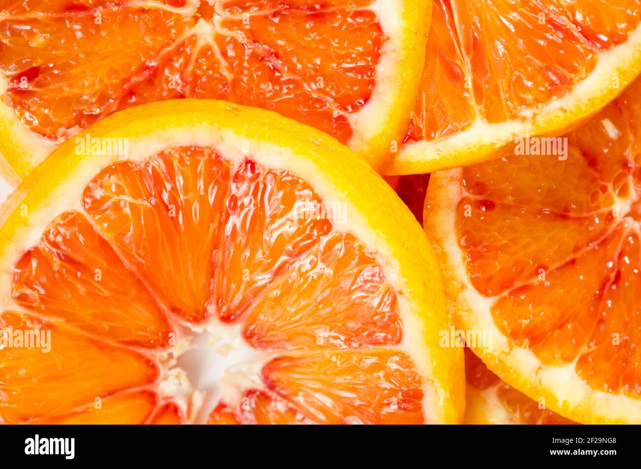 detail of red orange slices image retro filtered effect Stock Photo - Alamy