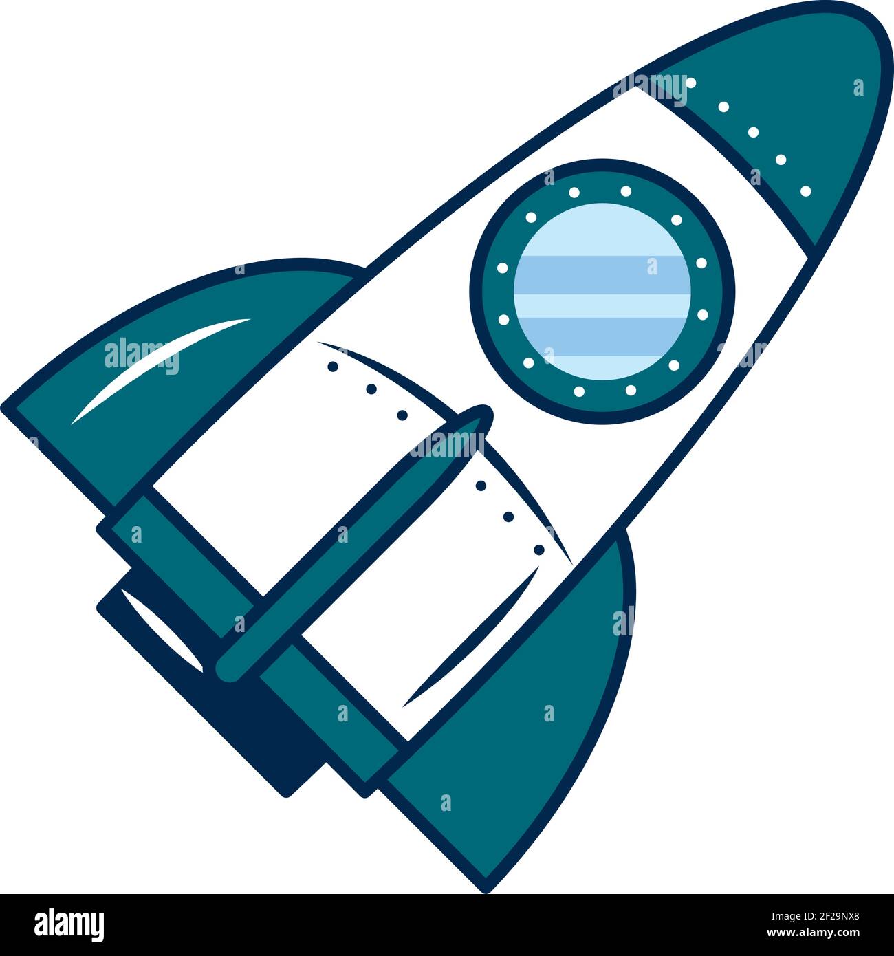 space rocket on white background Stock Vector Image & Art - Alamy