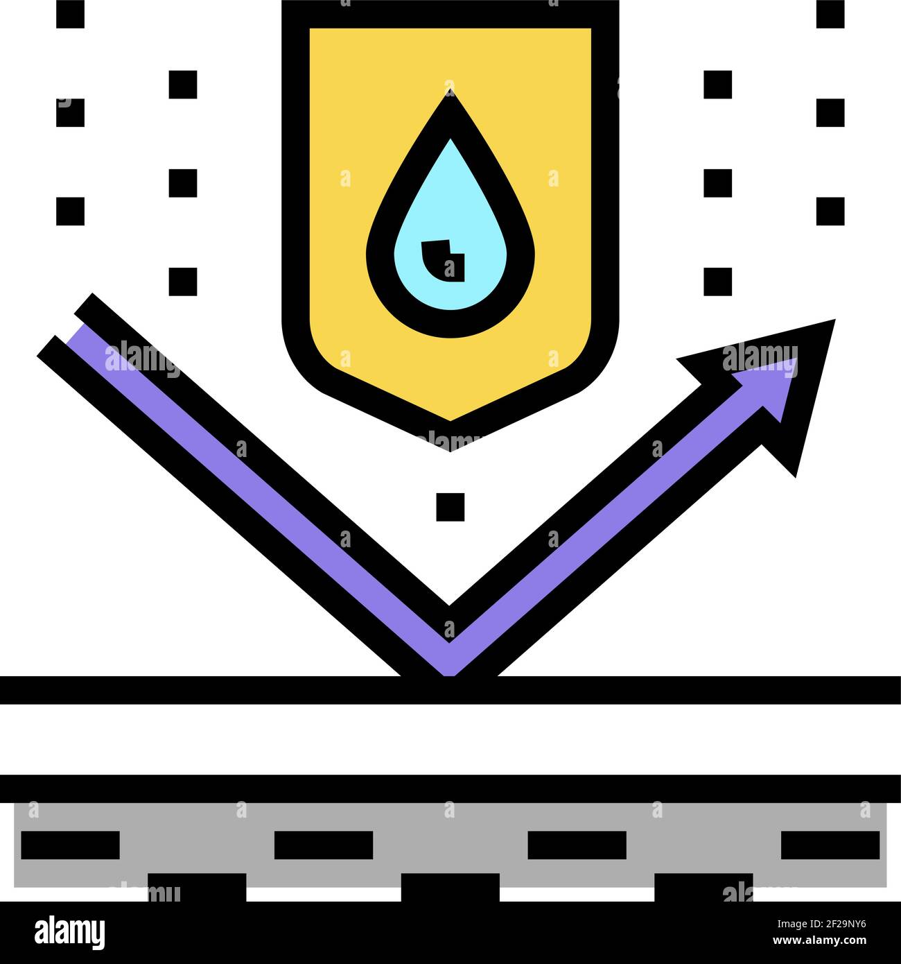 waterproof protect layer color icon vector illustration Stock Vector ...