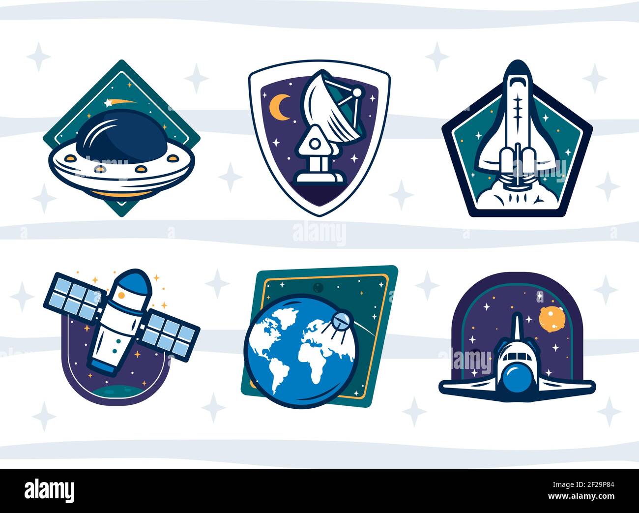 colorful space badges set design Stock Vector Image & Art - Alamy