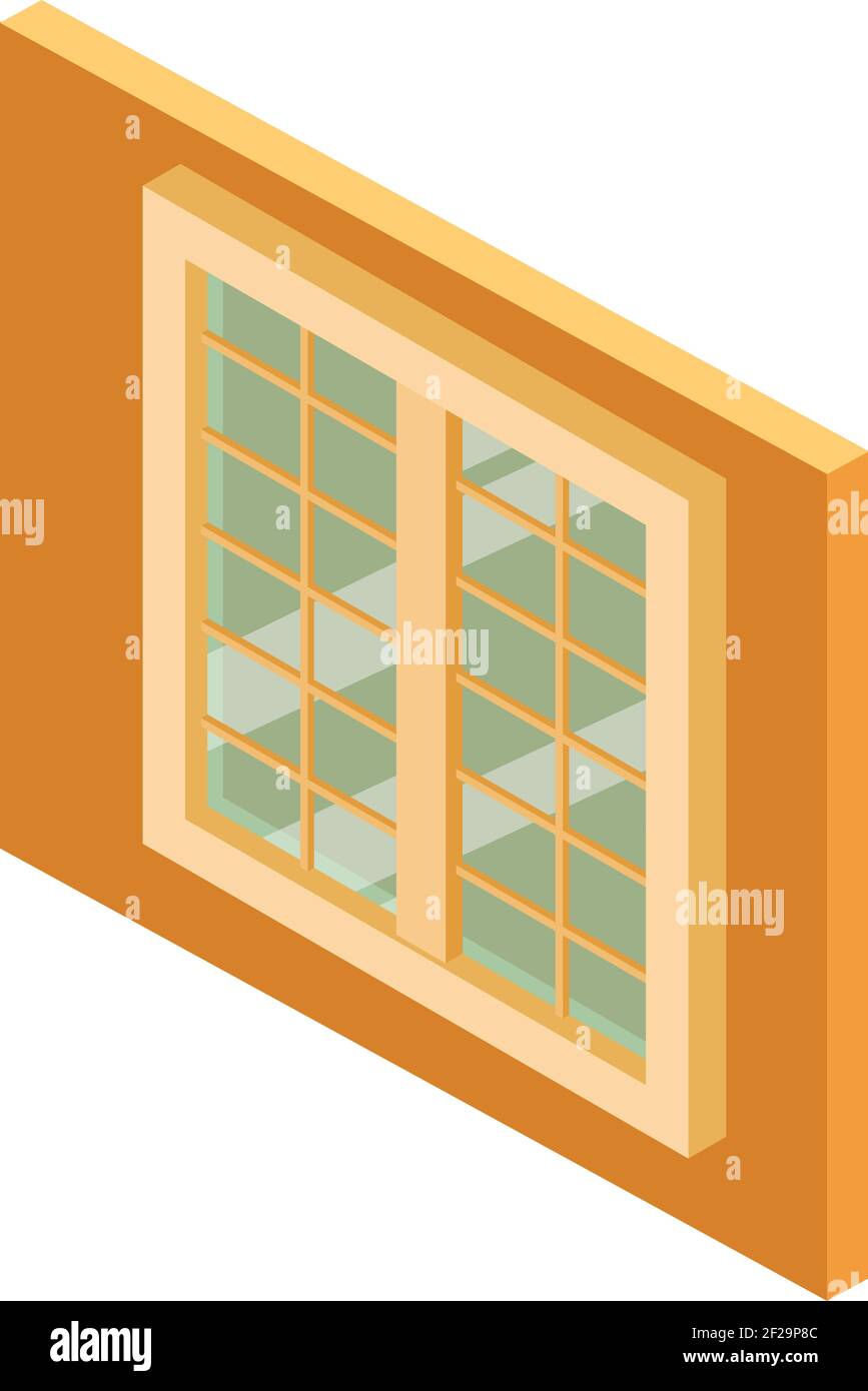 Retro window icon. Isometric illustration of retro window vector icon for web Stock Vector Image ...
