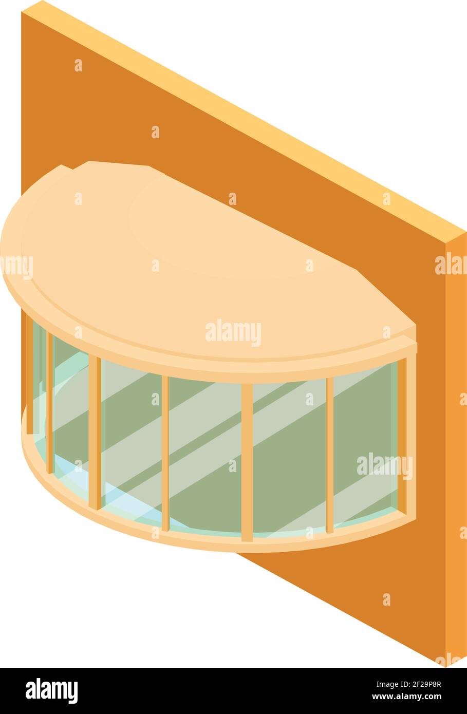 Large window icon. Isometric illustration of large window vector icon ...