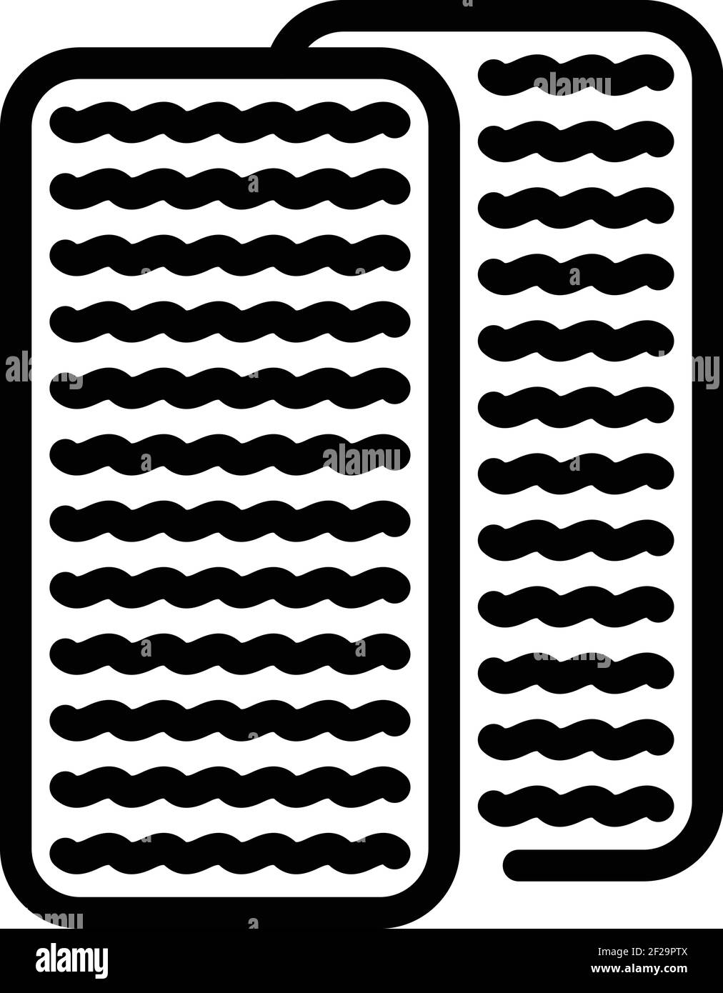 Pilates mat icon. Outline pilates mat vector icon for web design ...