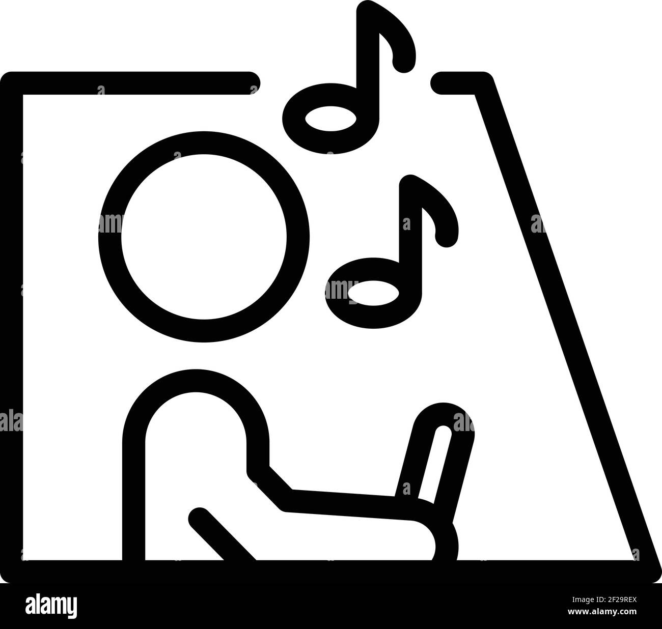 Careless person driving icon. Outline careless person driving vector ...