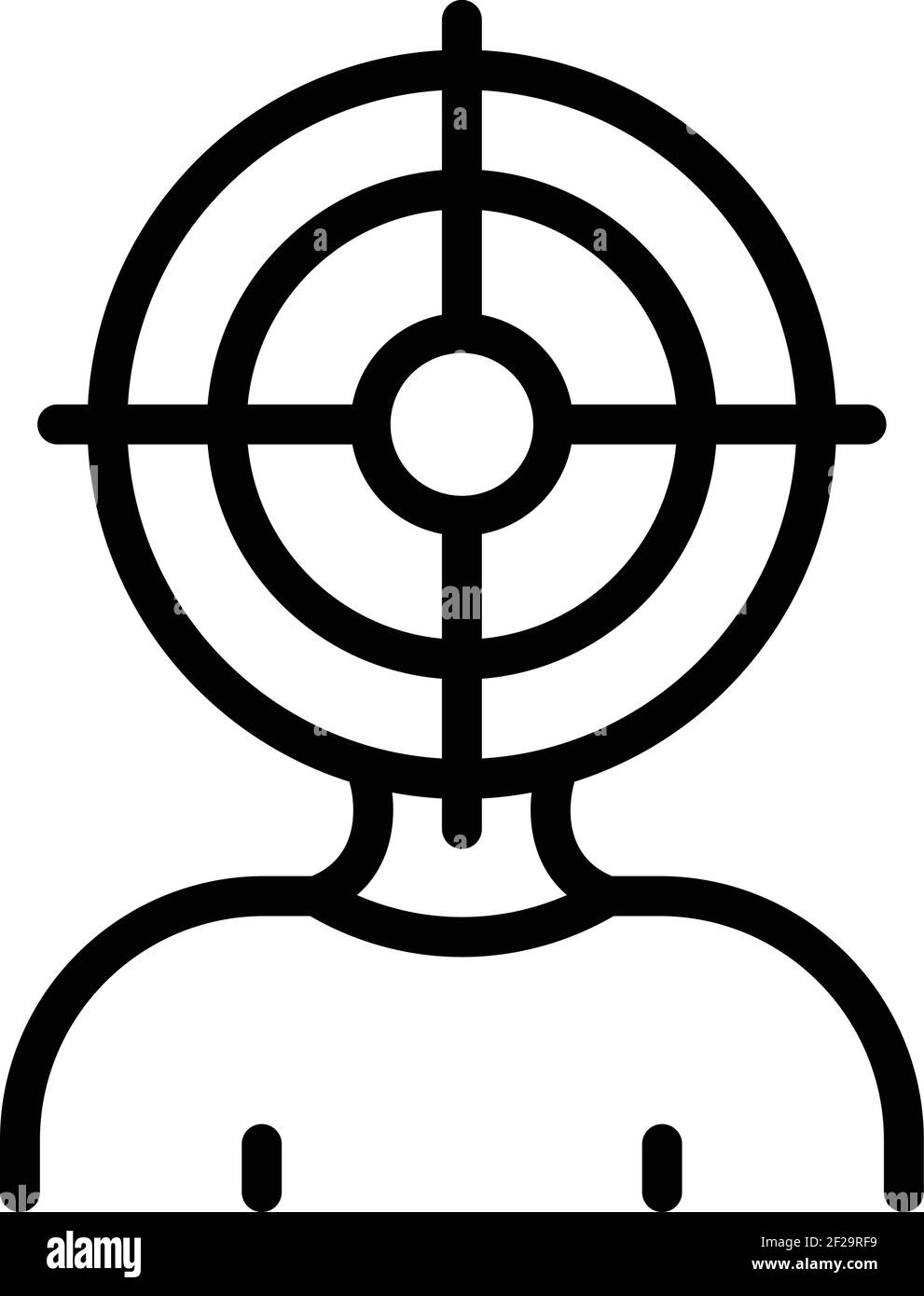 Hr target icon. Outline hr target vector icon for web design isolated ...