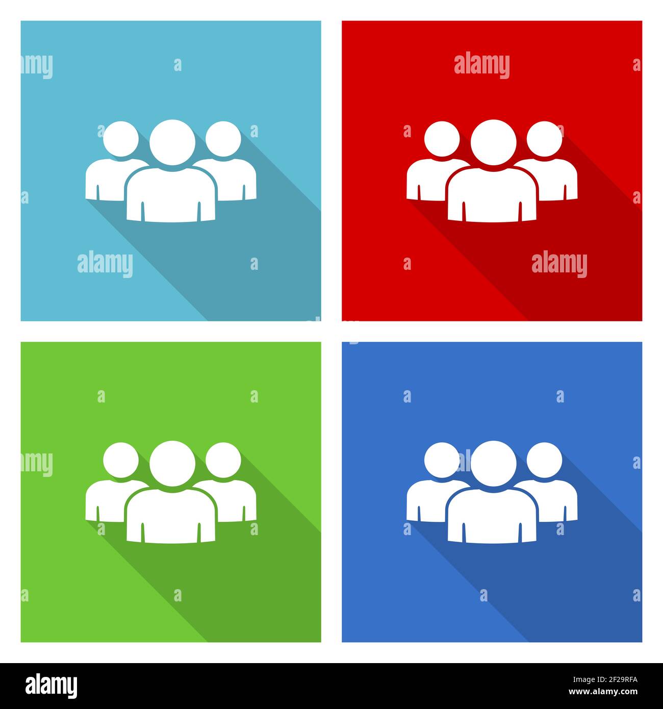 Group of people, team, teamwork icon set, flat design vector ...