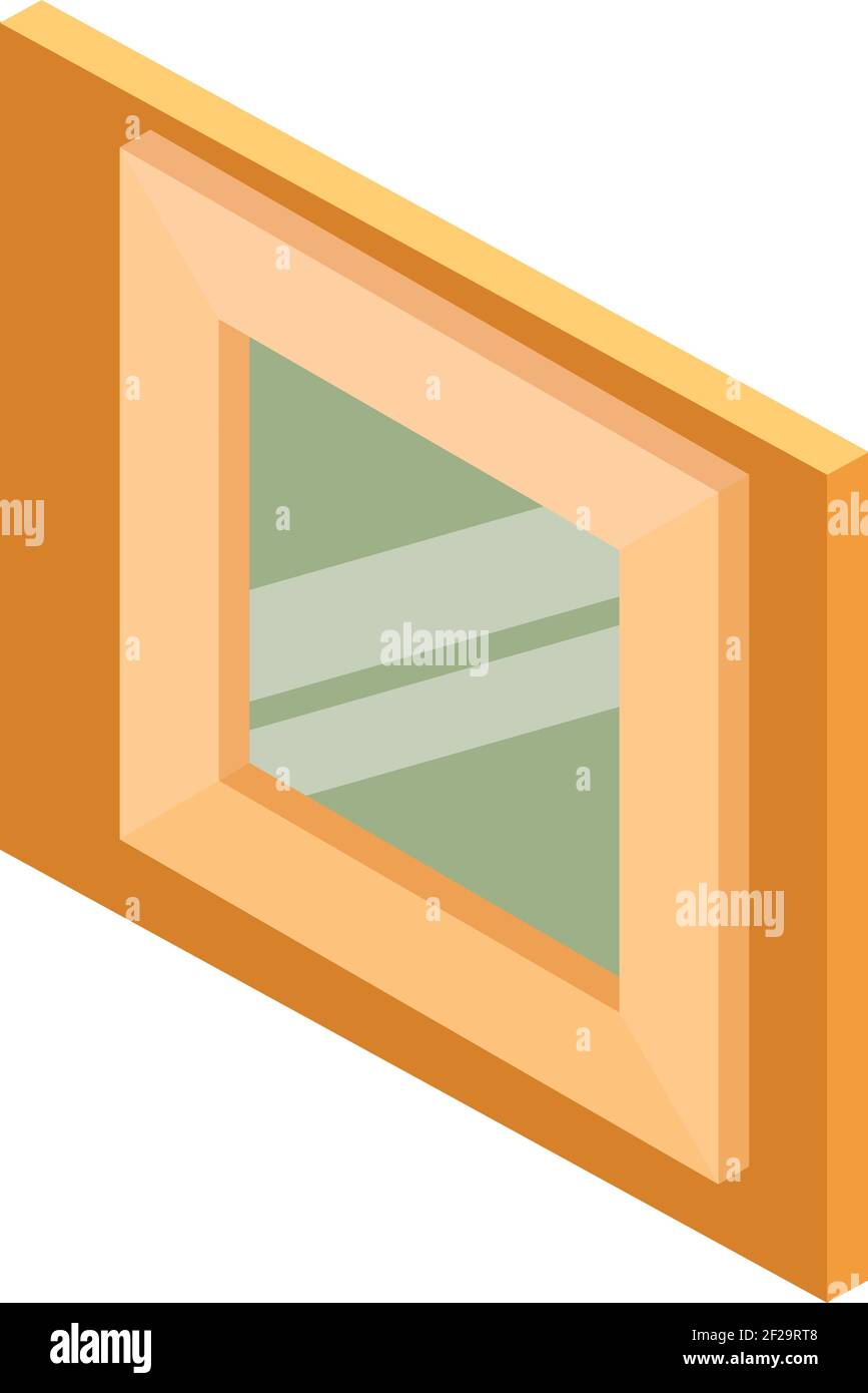 Small window icon. Isometric illustration of small window vector icon ...