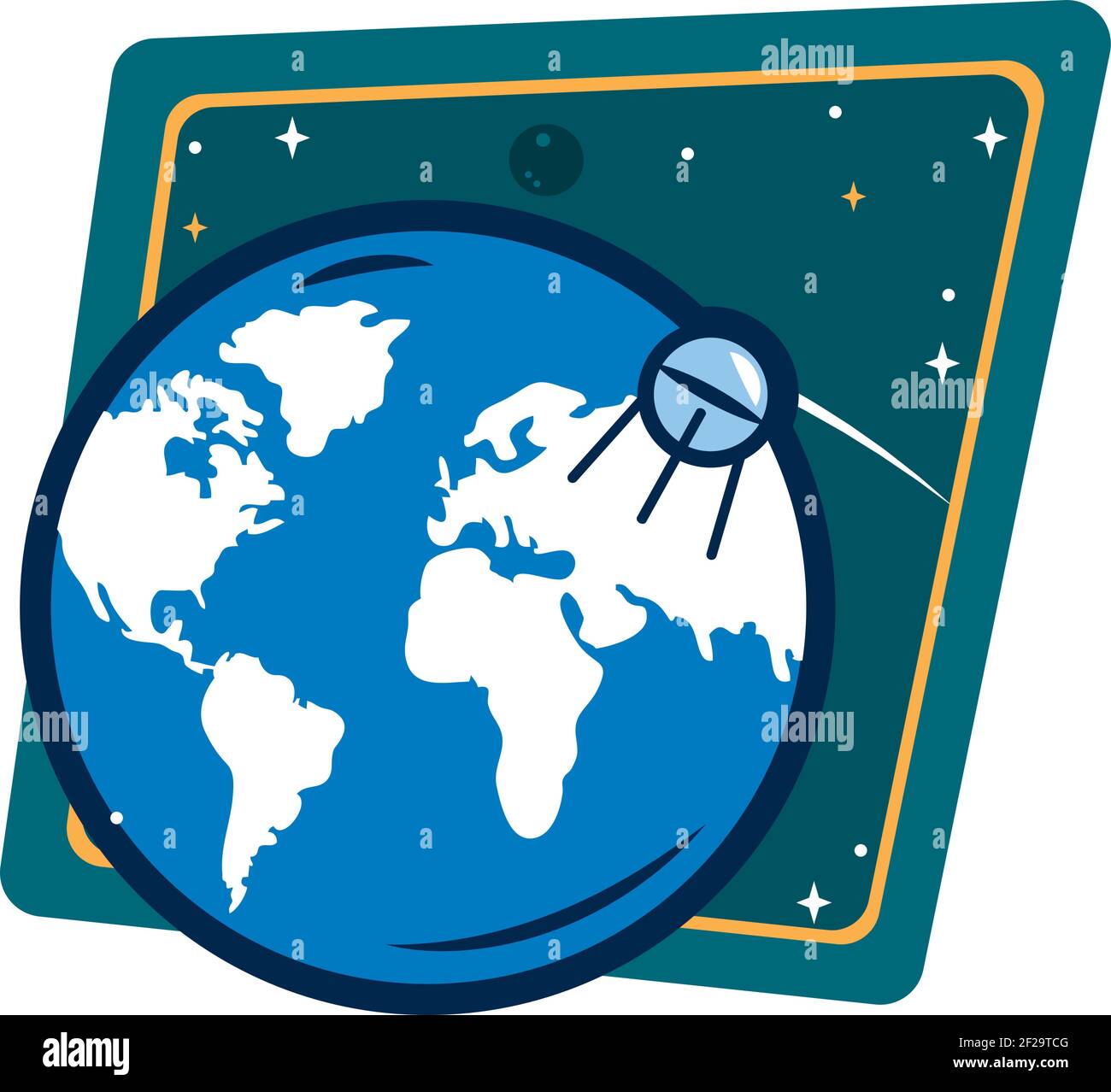 space badge with earth planet Stock Vector Image & Art - Alamy