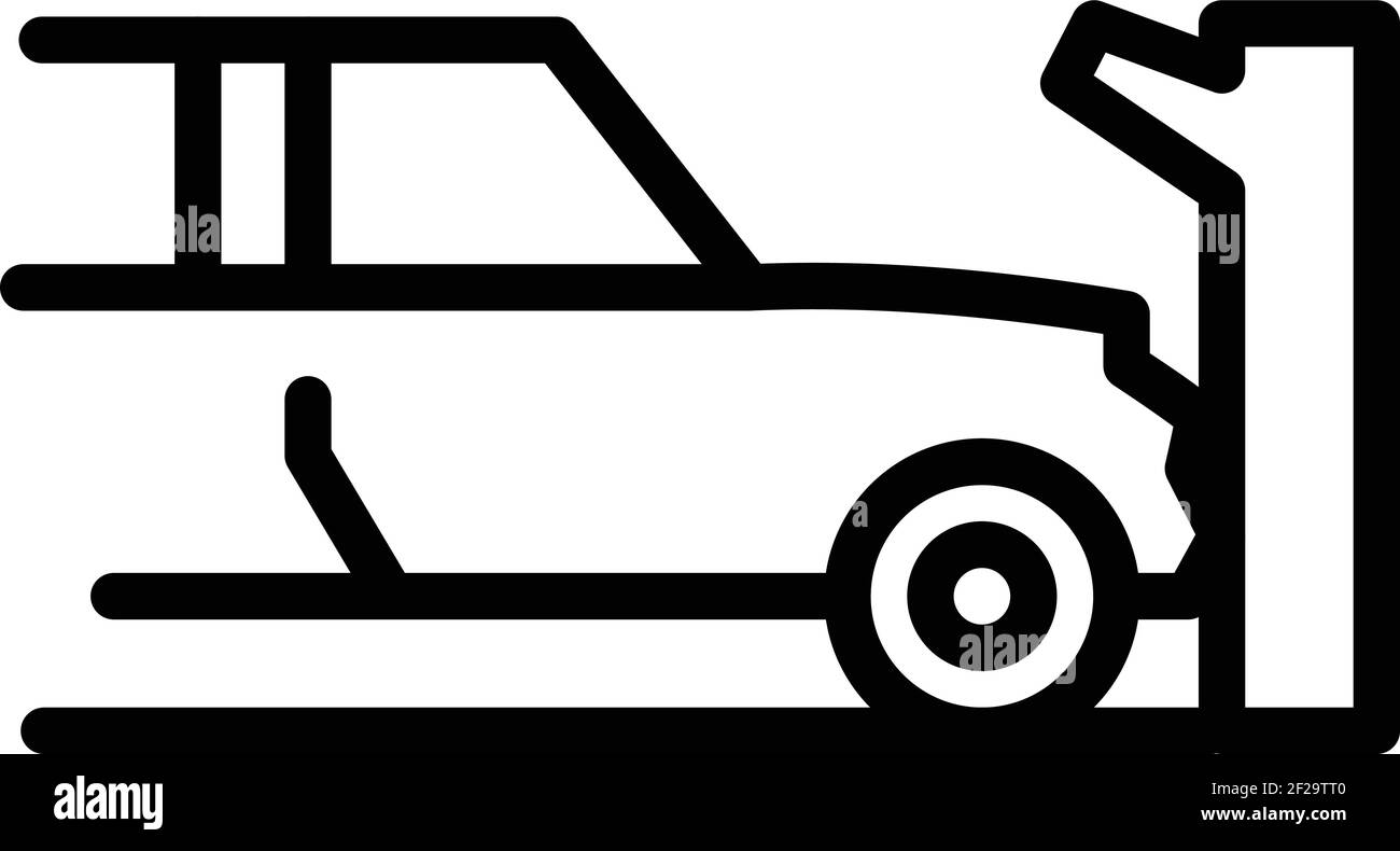 Car accident tree icon. Outline car accident tree vector icon for web ...