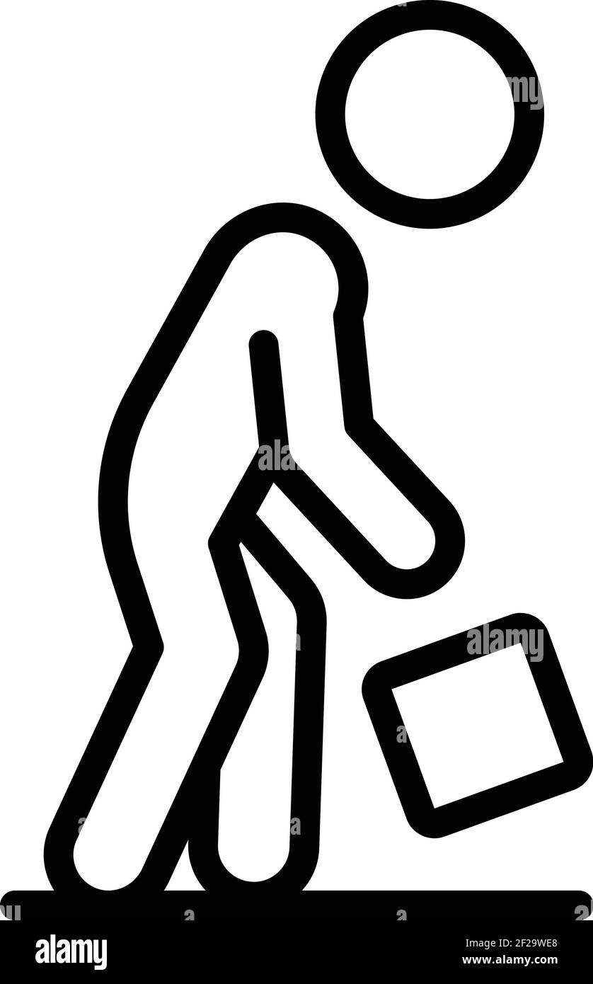 Careless person object icon. Outline careless person object vector icon ...