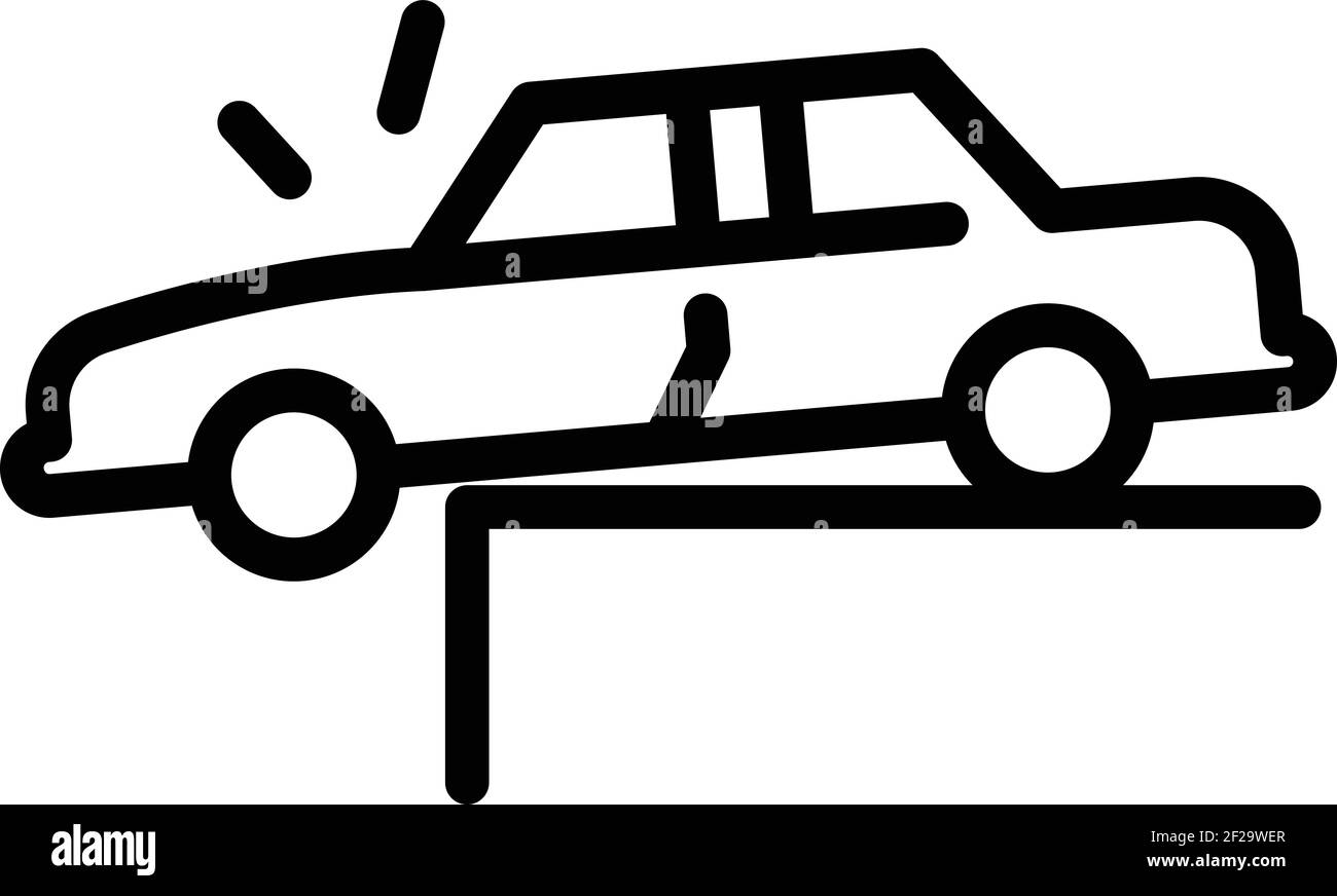 Car accident icon. Outline car accident vector icon for web design ...
