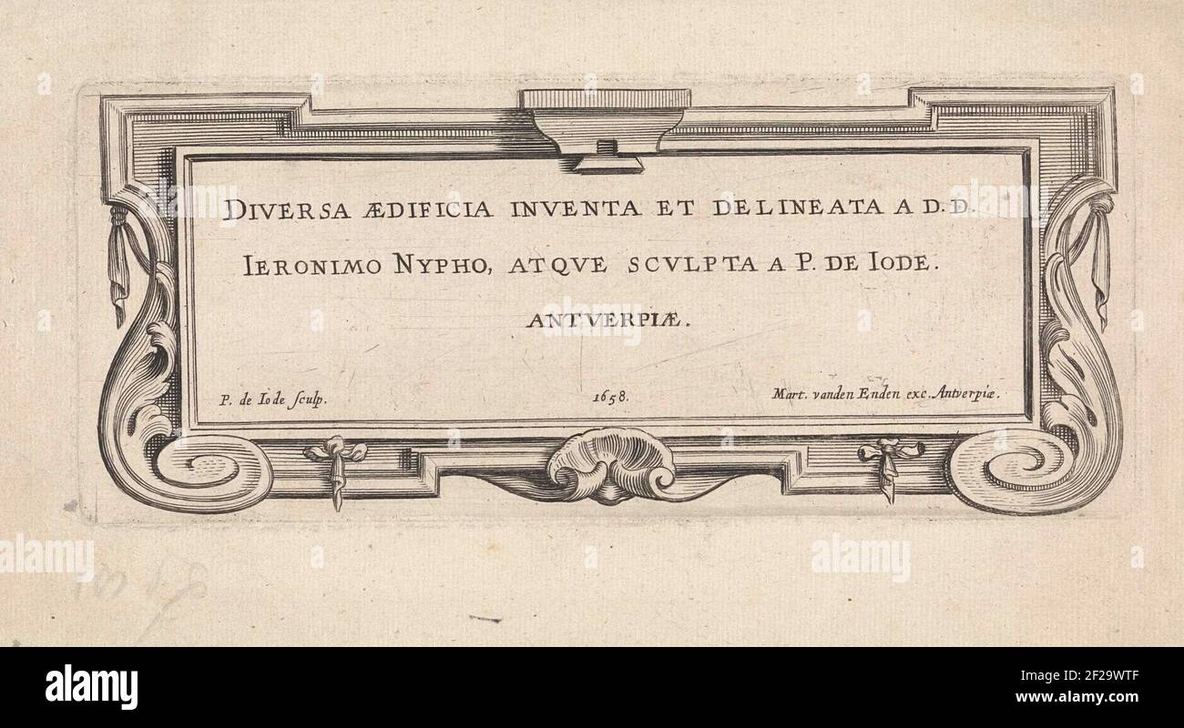 Title page for: Diversa Aedificia, 1658.Decorated Framework with Title ...