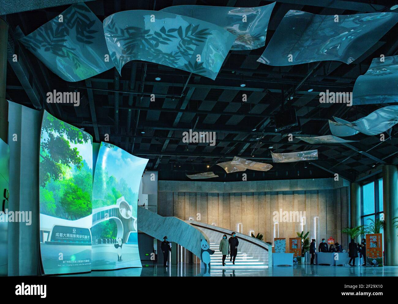 Photo shows the internal view of giant panda-themed museum in Chengdu ...