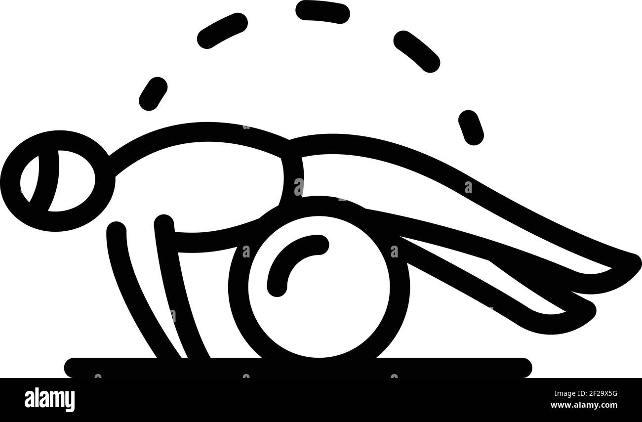 Pilates exercise icon. Outline pilates exercise vector icon for web ...