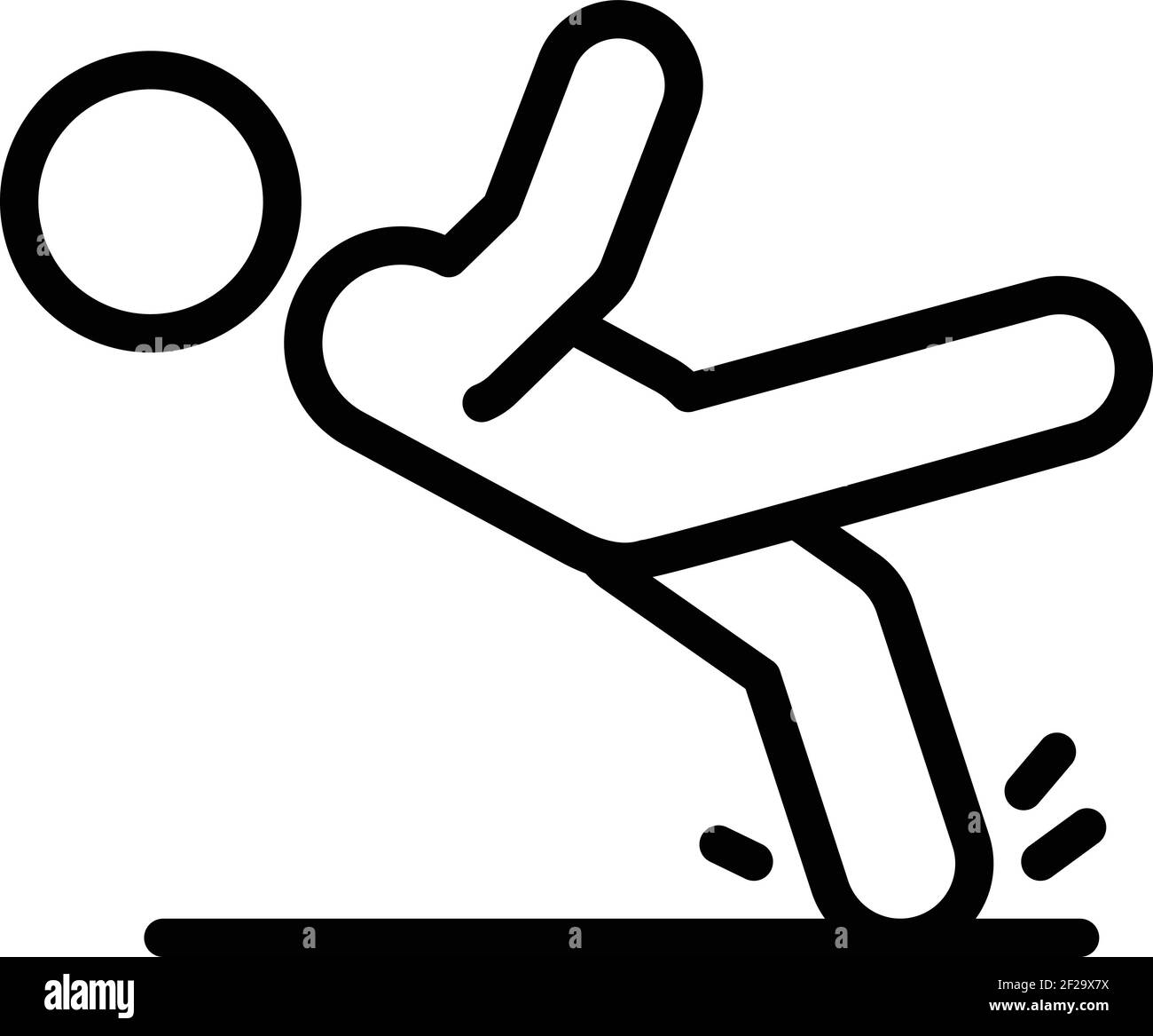 Accident person icon. Outline accident person vector icon for web ...