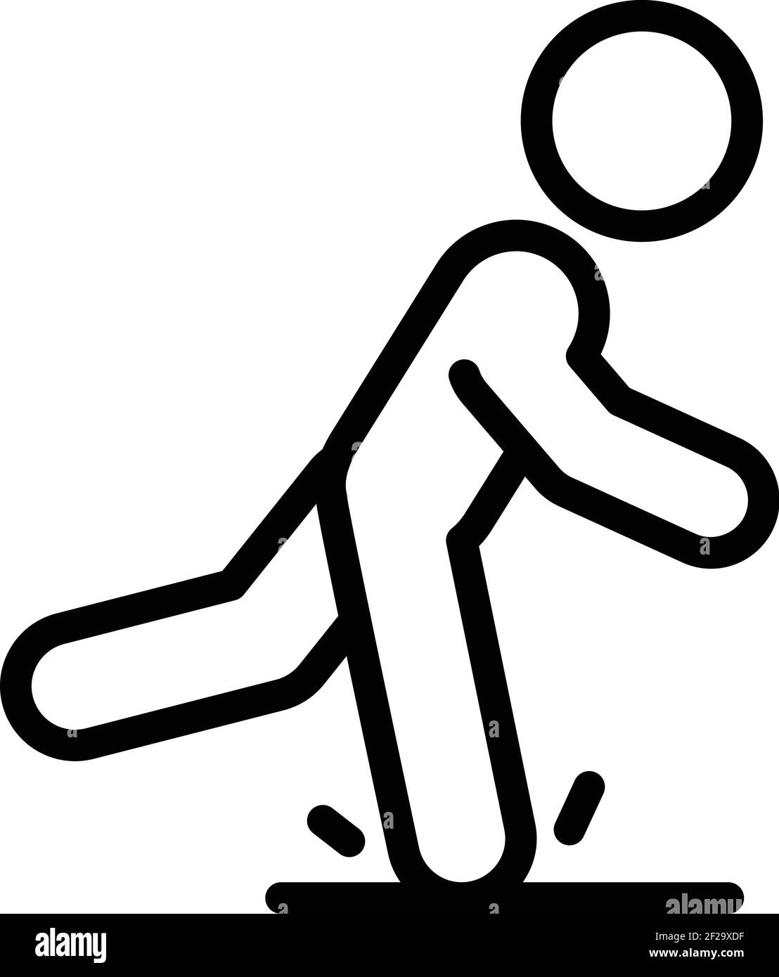 Careful person icon. Outline careful person vector icon for web design ...