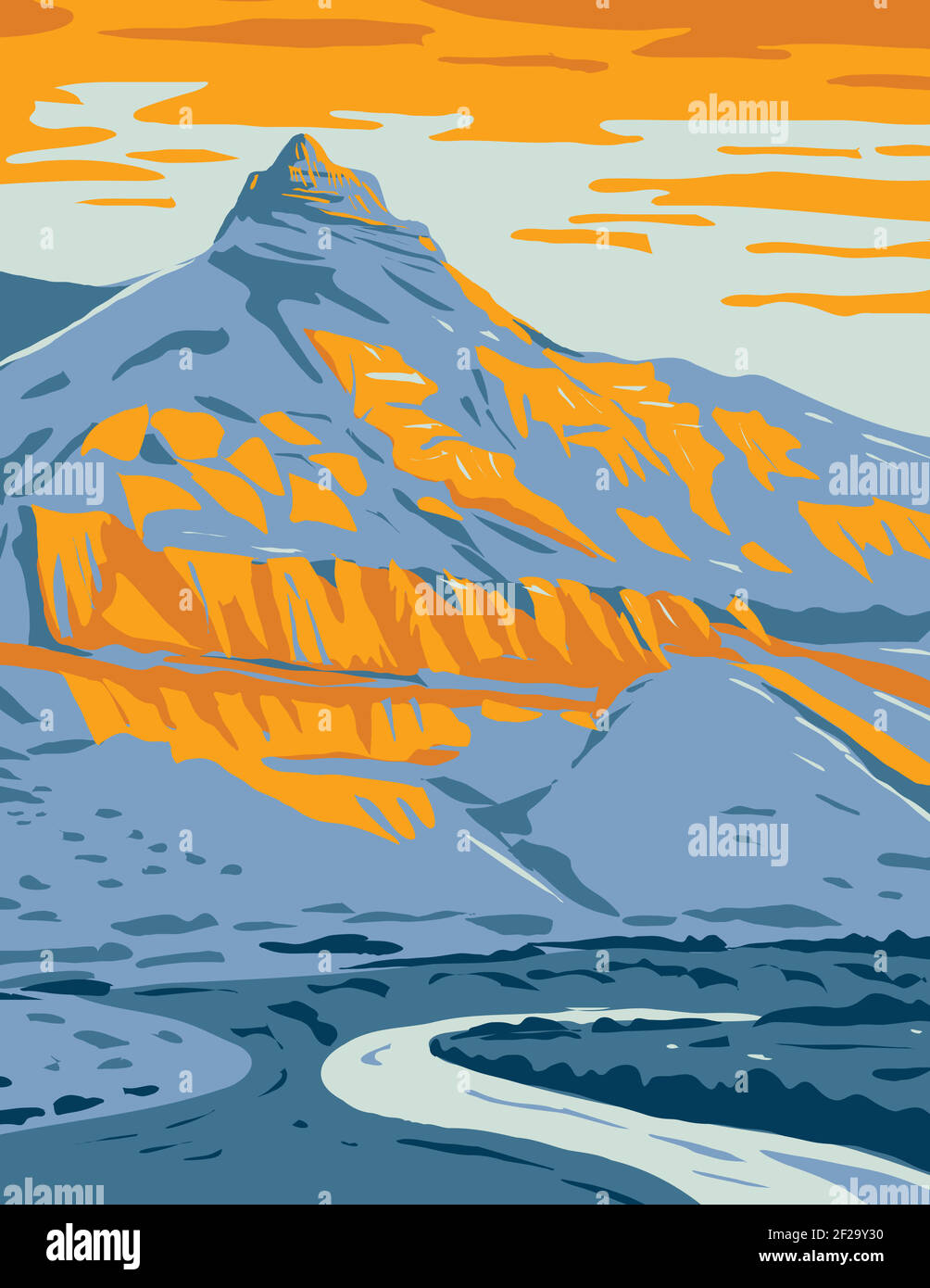WPA poster art of Sheep Rock in Sheep Rock Unit of John Day Fossil Beds ...